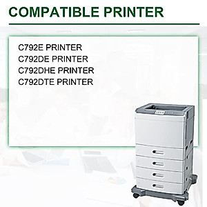 WERLIKE C792X2KG C792X2CG C792X2MG C792X2YG Toner Cartridge - 4 Pack (1BK+1C+1M+1Y) Compatible C792 Toner Cartridge Replacement for Lexmark C792de C792dhe C792dte C792e Printer