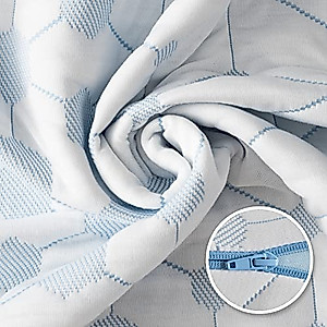 Sleepmax 3 Inch Firm Mattress Topper Full - Gel Infused Memory Foam Mattress Topper Pad Full Size, Firm Bed Topper with Removable Cover