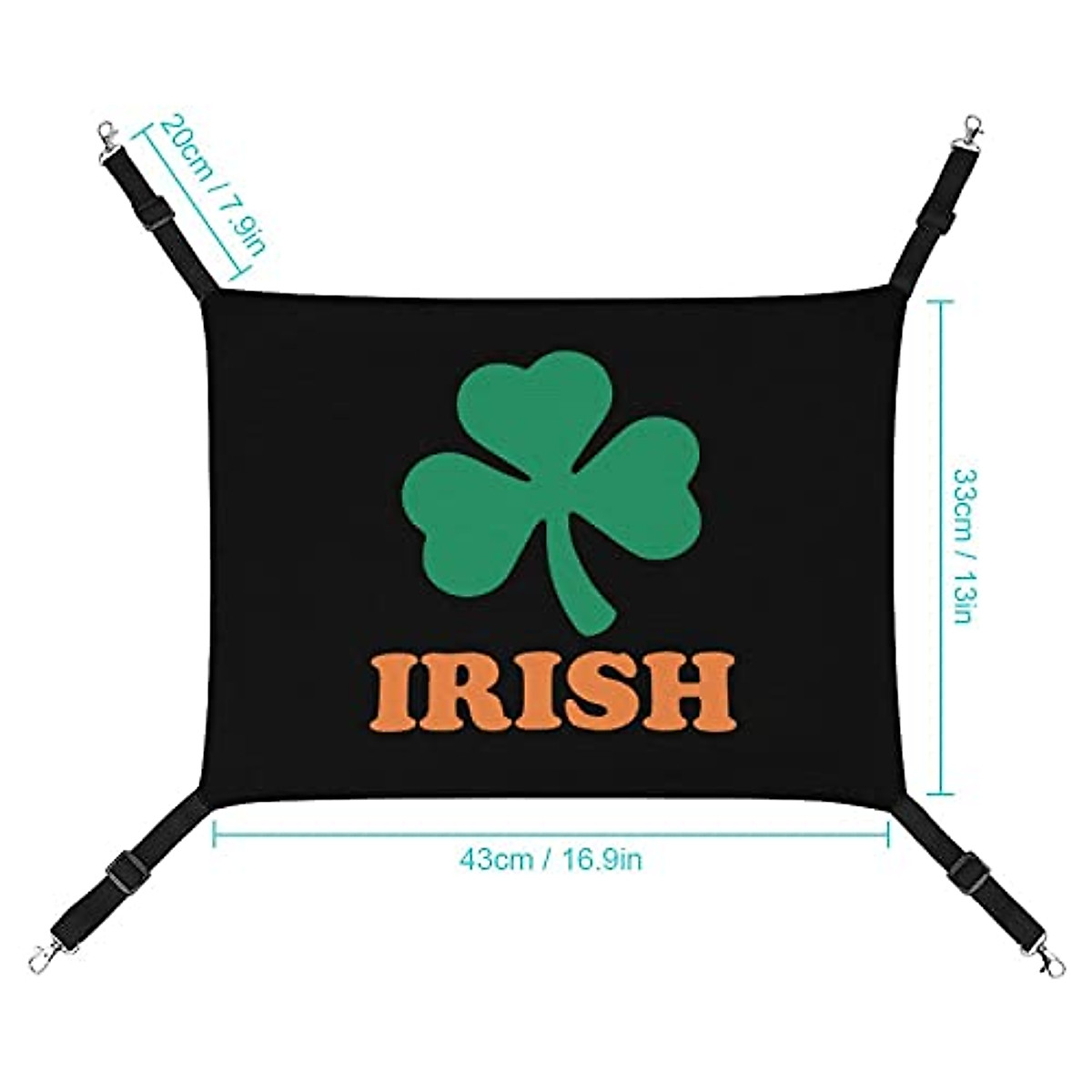 Irish Clover Pet Hammock Comfortable Adjustable Hanging Bed for Small Animals Dogs Cats Hamster