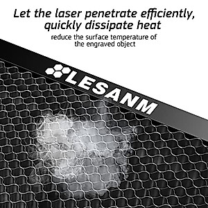 Honeycomb Laser Bed, LESANM 19.68x 19.68x 0.87 inch Honeycomb Working Panel for CO2 or Diode Laser Engraver Cutting Machine, Honeycomb Working Table with Aluminum Plate for Table-Protecting