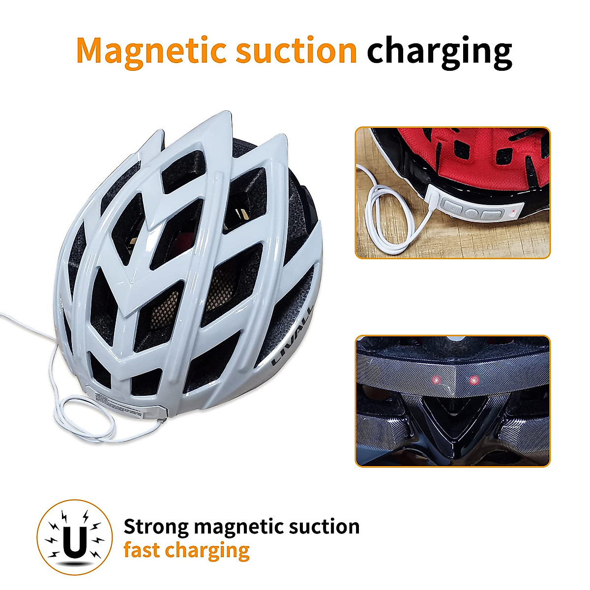 E ECSEM Charging Cable Compatible with LIVALL BH51M/MT1/BH60SE/BH51T/BH50T/BH50M/BH62 Smart Bike Helmet,Replacement Charger for LIVALL MT1 Cable Accessory