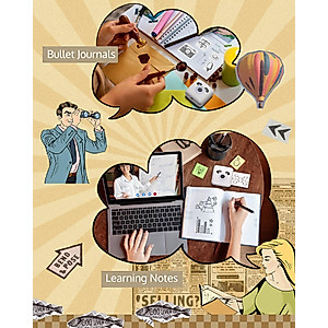 OFFNOVA Mini Printer, 300DPI Inkless Sticker Printer, Bluetooth Pocket Printer with 1 Roll Sticker Paper, Portable Study Printer for Pictures, Journals, DIY, Compatible with Phone & Tablet