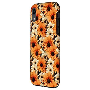 iPhone XR Yellow Sunflower Pattern Floral Garden Sun Flowers Aesthetic Case