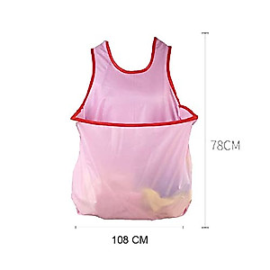 MAQCHGO Drying Clothes Apron with Big Pocket Convenient Don't Bend Over to Dry Clothes Housewives Good Helper (Mesh)