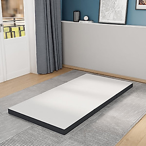 Folding Mattress, 4 Inch Portable Trifold Mattress with Washbale Cover, Foldable Gel Memory Foam Twin Mattress Topper for Camping, Guest, Yoga, Travel, Certipur-US Certified, Twin XL