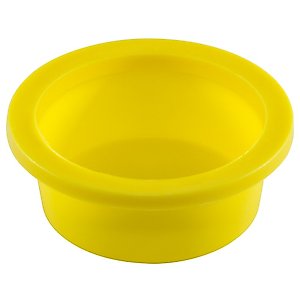 Caplugs 99394868 Plastic Tapered Cap and Plug with Wide Thick Flange WW-8X, PE-LD, Cap OD 0.588" Plug ID 0.750", Yellow (Pack of 200)