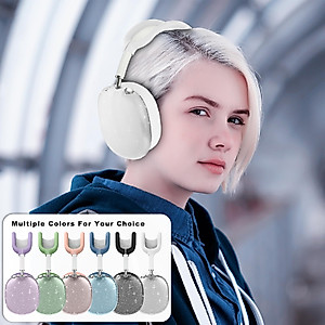 Aiaabq for AirPods Max case Cover,Anti-Scratch Ear Pad Case Cover/Ear Cups Cover/Headband Cover for AirPods Max. Clear Soft TPU and Silicone,Skin Scratch Proof.