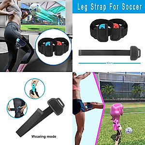 Uxilep Switch Sports Game Accessories - 9 in 1 Family Bundle Accessory Kit for Nintendo Switch / OLED Sport Games : Mario Golf Super Rush,Wrist & Leg Strap for Joycon,Sword and Mario Tennis aces