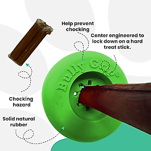 Bully Stick Holder for Dogs - Small Size - Interactive Dog Toy, Dog Treat Holder, Slow Feeder, Treat Dispenser, Chew Toy and Dog Safety Device