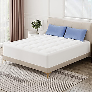 Dual Layer 3 Inch Memory Foam Mattress Topper Full, 2 Inch Cooling Gel Memory Foam Plus 1 Inch Down Alternative Pillowtop Mattress Pad with Cooling Cover, Soft Comfort Support