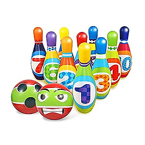 UNIQUE KIDS Bowling Set for Toddlers - Sports Toy Active Game for Birthday Party - Fun Eductional Games, Outside Games or Indoor Toy for Kids Gifts for 3 4 5 6 Year Olds Children Boys & Girls