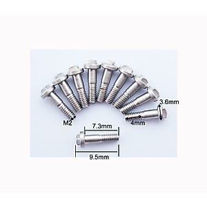 NC HAISDA Pocket blade knife handle screws for Microtech,EDC folding knives hilt grips fasteners,shaft pivot pin rivets,Pack 10 (Long)