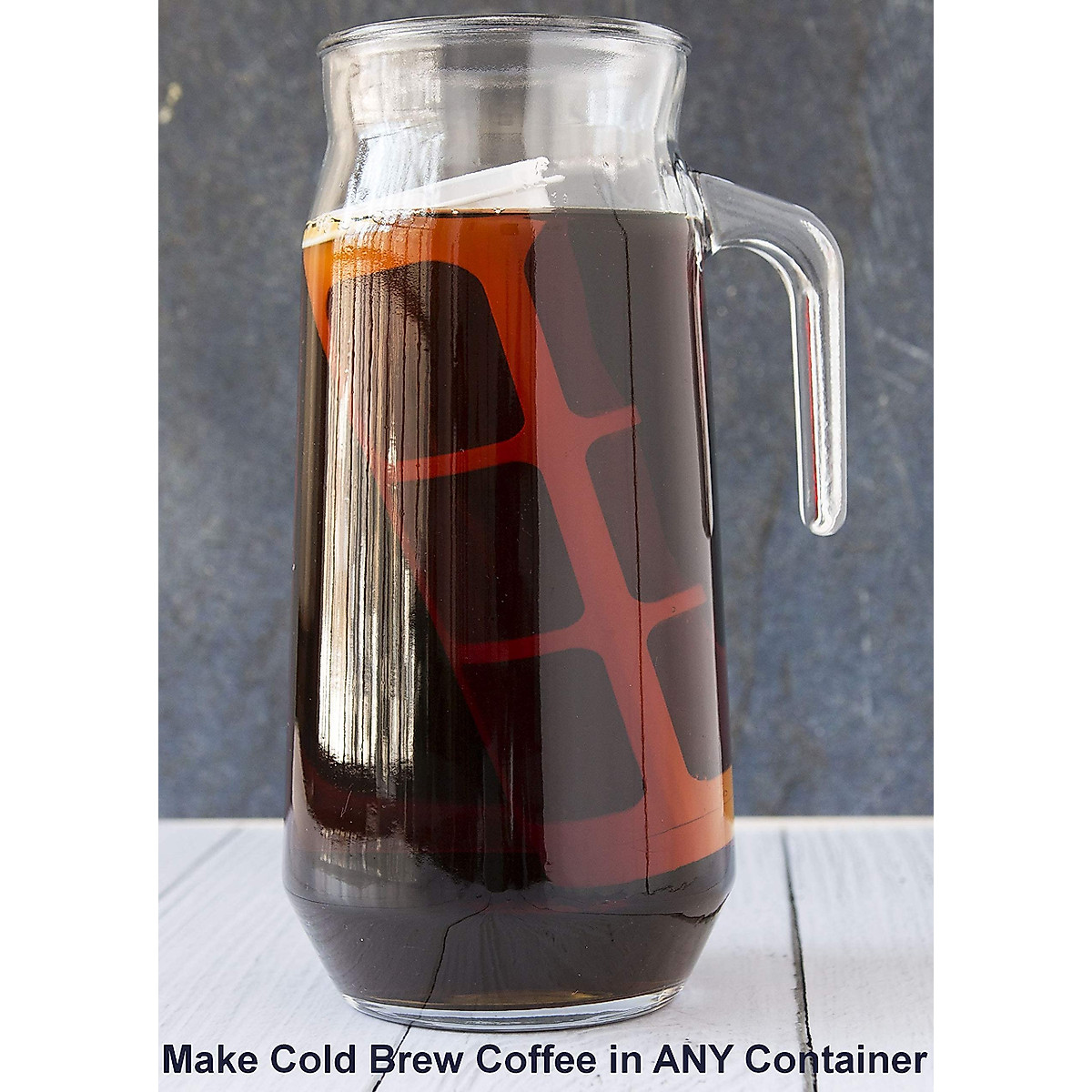 Cold Brew Coffee Filter Reusable Multipurpose Tea Infuser | Enjoy Smooth Cold Brewed Coffee, Loose Tea, Spiced Cider, Flavored Drinks | Nylon Mesh Infusion Pitcher Accessory, Replacement Filter