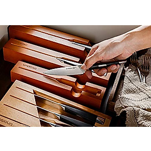 linoroso Paring Knife Fruit Knife Ultra Sharp Small Kitchen Knife- 4.5 inch Precision Forged German High-Carbon Stainless Steel Peeling Knife with Exquisite In-Drawer Knife Block - MAKO Series