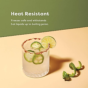 TOSSWARE Reserve 14oz Highball Set of 4, Premium Quality, Tritan Dishwasher Safe & Heat Resistant Unbreakable Plastic Cocktail Glasses, 4 Count (Pack of 1), Clear