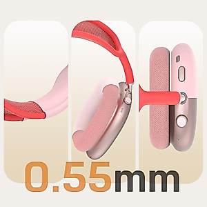 LOHASIC for AirPods Max 3 in 1 Case Suitcase,Soft Slim Silicone Earpads Cover/Headband Cushions,for AirPods Max Protective Case - Pink