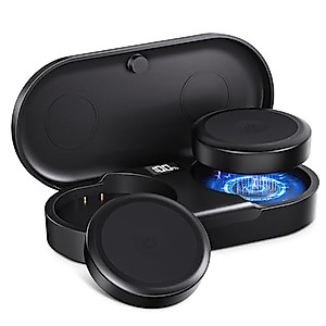 Doohoeek Snowboard Ski Helmet Headphones, True Wireless Earbuds Bluetooth with Charging Box for Audio Ready Helmet, 50+ Hours Work Time Headsets LED Display for Snowboarding Skiing Climbing Biking