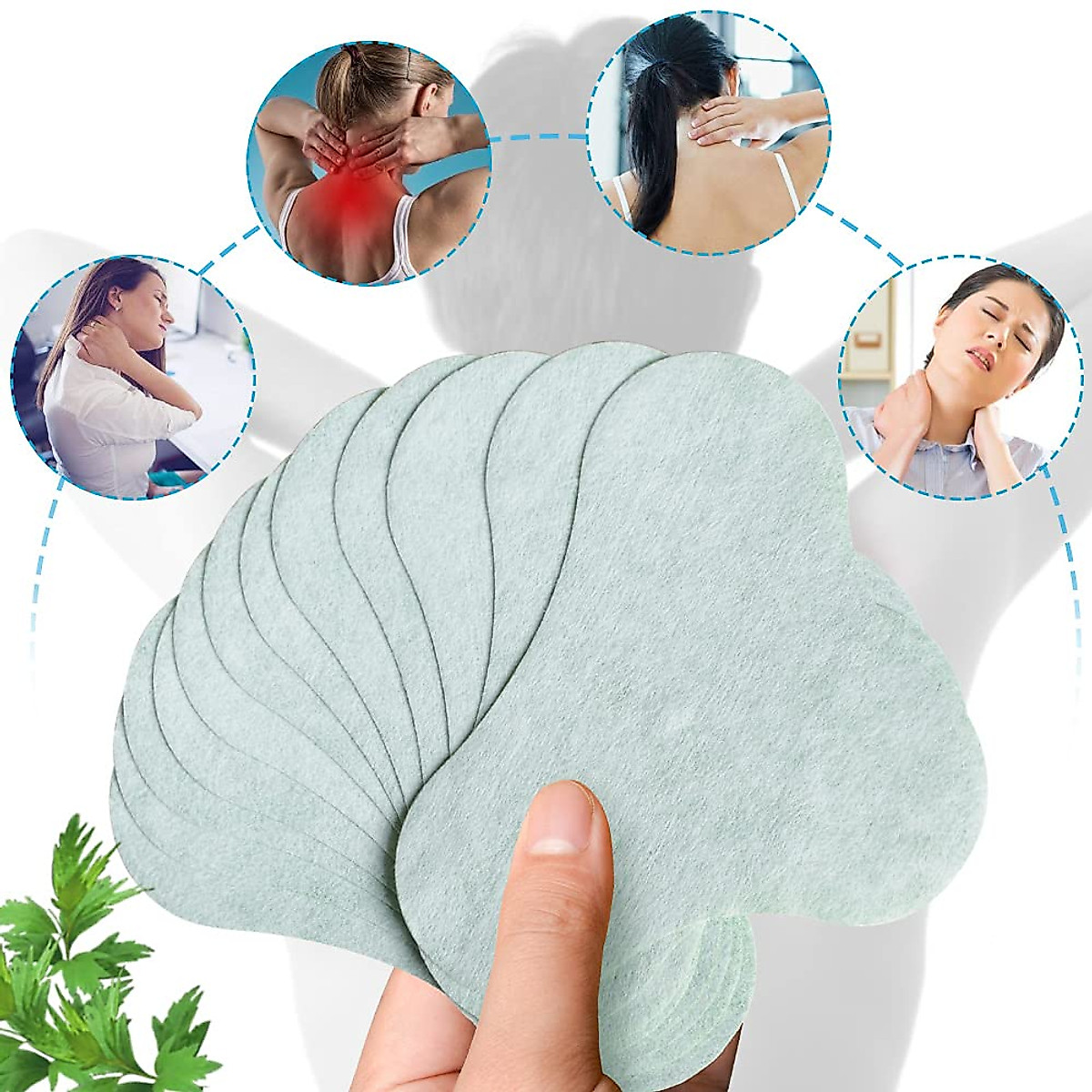 Sumifun 120 Counts Relief Patch for Neck, Shoulder, Knee and Muscle Soreness, Natural Herbal Patch for Neck