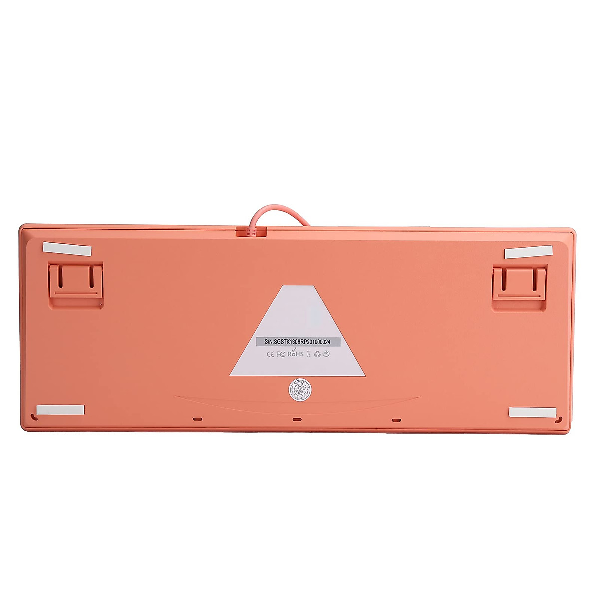 STK130 Mechanical Computer Keyboard ,Ergonomic 87‑Keys Gaming RGB Keyboard , for Game Office Home(orange)