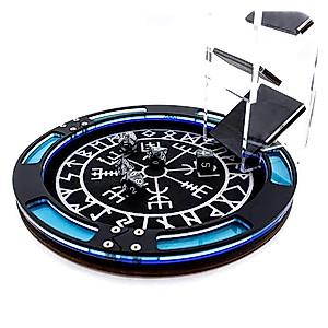 C4Labs 10" Round Padded Norse Compass Dice Tray and Tall Classic Black Dice Tower