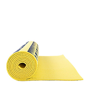 Maji Sports Printed PVC Yoga Mat, Yellow