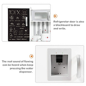 Costzon Kids Kitchen Playset, Wooden Pretend Chef Cooking Set with Simulated Sound, Accessory Utensils, Fringe, Blackboard, Water Dispenser, Oven, Sink, Toddler Kitchen Toy Set Gift for Boys Girls 3+