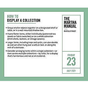 The Martha Manual 2021 Day-to-Day Calendar
