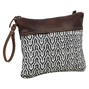 Myra Bag Mix n' Match Upcycled Canvas & Leather Crossbody Bag S-1578