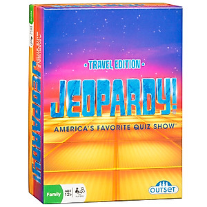 Outset Media Jeopardy The Card Game - Travel Quiz Game with 108 Answers and Questions - Ages 12+