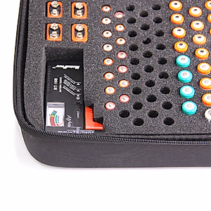 MaximalPower Hard Battery Organizer Storage Box Carry Case for Assorted Sizes AA AAA C D 9V Batteries [Batteries NOT Included] (Battery Case & Tester)