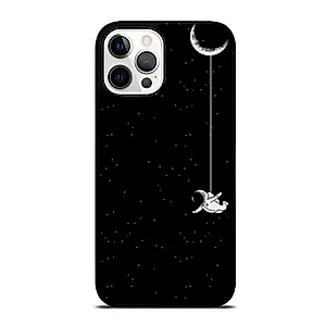 Astronaut Hanging on The Moon Space Free Fall Jump Rope Minimalist Kids Case - Compatible with iPhone 13 12 11 X XS XR 8 7 6 6s Plus Mini Pro Max (XR)