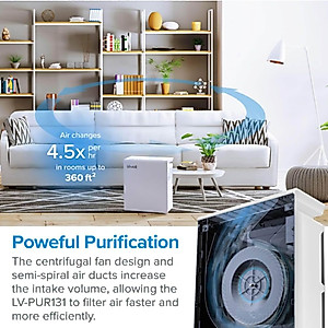 LEVOIT LV-PUR131 Air Purifier Replacement Filter, True HEPA & Activated Carbon Filters Set, LV-PUR131-RF, 1 Pack