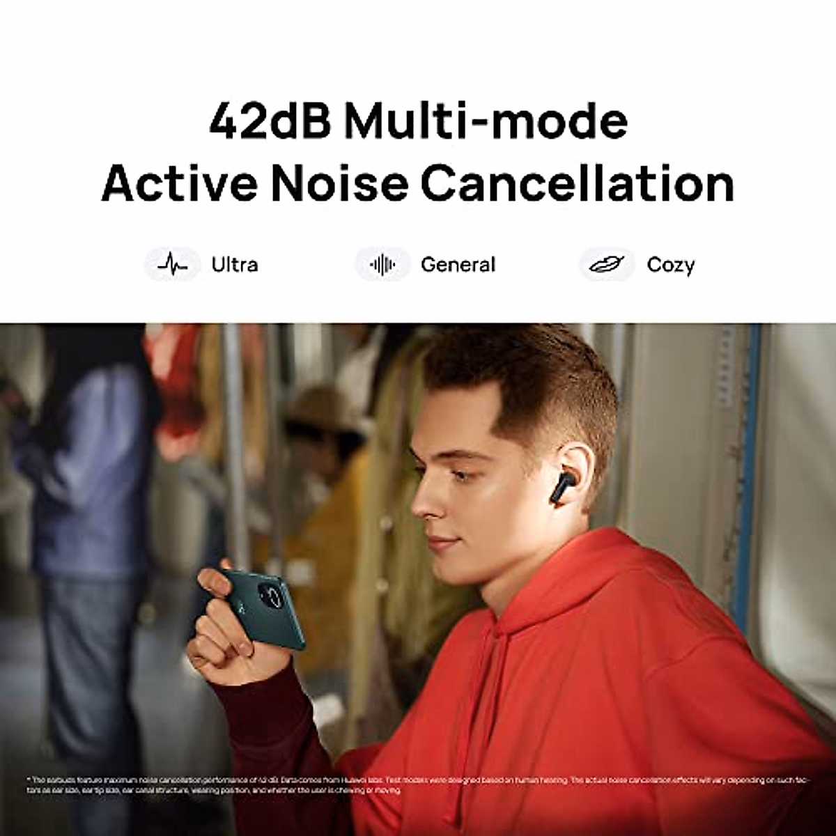 HUAWEI FreeBuds 5i Wireless Earbuds - Noise Cancelling Earphones with Long Lasting Battery Life - Bluetooth and Water Resistant in-Ear Headphones with Hi-Res Sound Certified - (Nebula Black)