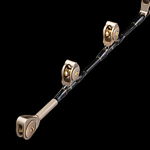 BERRYPRO Bent/Straight Butt Trolling Rod 1-Piece / 2-Piece Saltwater Offshore Fishing Rod Big Game Roller Rod Conventional Boat Fishing Pole (Carbon Butt - Roller Guide - Length 6'-2pc (80-150lbs))