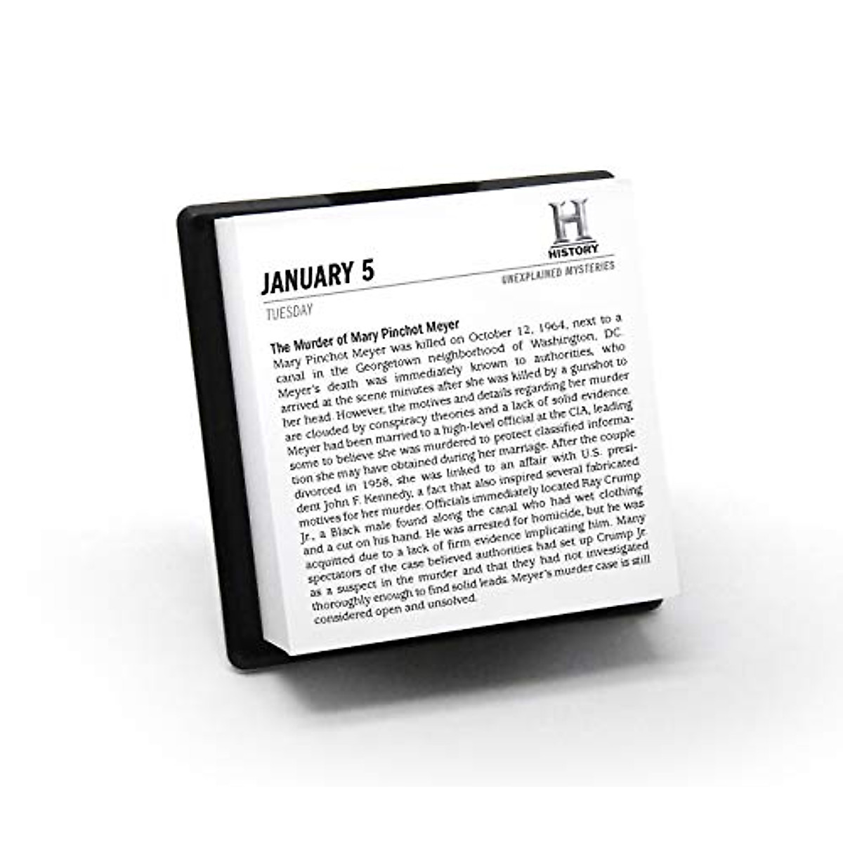 2021 History Channel Unexplained Mysteries Boxed Calendar: 365 Days of Inexplicable Events, Strange Disappearances, and Baffling Phenomena (Daily Calendar, Desk Gift for True Crime Fans)