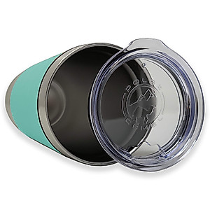 LaserGram 20oz Vacuum Insulated Tumbler Mug, Tree Frog, Personalized Engraving Included (Faux Leather, Teal)