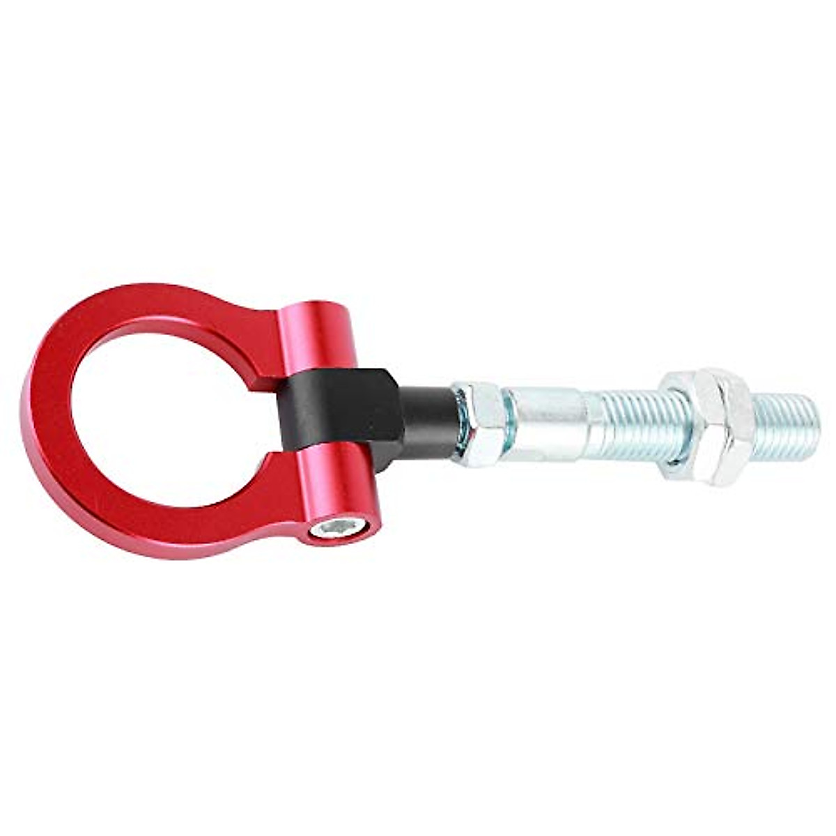 Tow Hook Ring,Heavy Duty Tow Hook Folding Ring Racing Front Car Refitting Fit for Veloster 2012?2017 Black/Red (Red)
