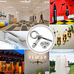 Reedny,Eyebolt Bolt Stainless Steel Wall Concrete Brick Anchor Expansion Bolts Ring Screw Eyes,Heavy Duty Anchor Fastener Eye Bolt (M8, 4 Pcs)