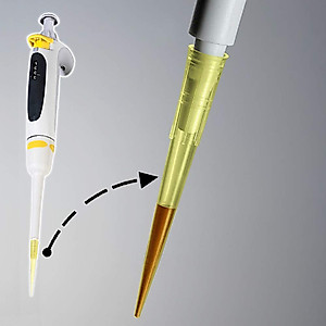 OIIKI 200ul Pipette Tips, 1000pcs Universal Liquid Pipettor Tips, Clear Yellow, DNase/RNase Free Disposable Pipette Pipettor Transfer Pipettes for Laboratory