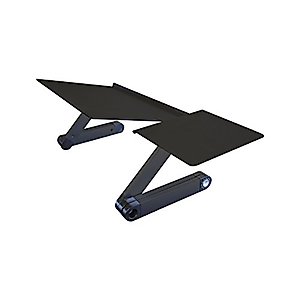 WorkEZ Keyboard and Mouse Tray ergonomic on-desk riser stand adjustable height angle negative tilt Raise computer keyboards to Standing Height sit stand-up standing accessories lift black