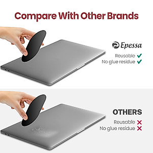 Epessa Stick-On Mouse Pouch, Universal Holder for Wireless Mice, Reusable Adhesive, No Glue Residue, Compatible with iPad or MacBook (Pink)