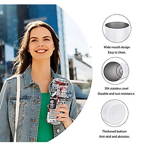 ATHAND Horror Cups Serial Horror Party Coffee Mug Serial Killer Halloween Gifts Newspaper Stories 20oz Skinny Tumbler With Lid Stainless Steel Travel Cup