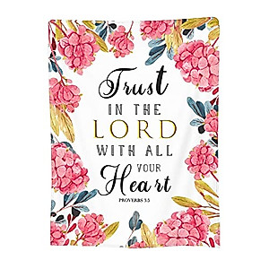 COMCAUF Scripture Blanket Spiritual Gifts for Christian Women Religious Throw Blanket with Bible Verse Healing Blanket with Inspirational Thoughts and Prayers Gift for Women Men 50"x40"