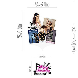 JWSeeMe 26pcs Ariana Cake Topper Cupcake Toppers Birthday Party Supplies Cake Decorations Friend Theme