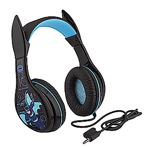 eKids Batman Kids Headphones, Adjustable Headband, Stereo Sound, 3.5Mm Jack, Wired Headphones for Kids, Tangle-Free, Volume Control, Childrens Headphones Over Ear for School Home, Travel
