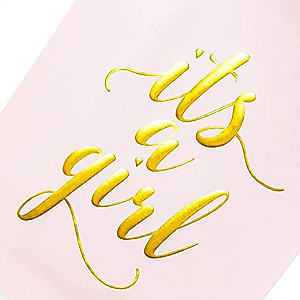 It's a Girl Baby Shower Goodie Bags (5 x 7.5 in,100 Pack)