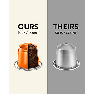 ROSSO CAFFE Espresso Capsules for Nespresso Machines - 120 Coffee Pods Flavor Pack - Vanilla, Caramel, Creme Brulee - Premium Aluminium Capsules - Medium Roast