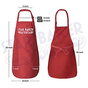 Donkey Tees Star Baker Apron - Amateur Baker American British Baking Show Pastry Chef Gift Kitchen Apron