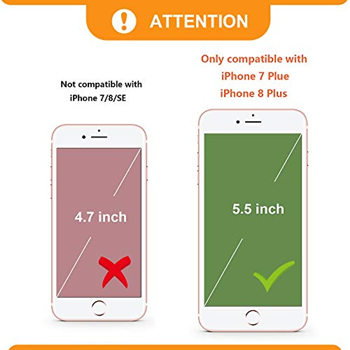 Bocasal Crossbody Wallet Case for iPhone 7/8 Plus, RFID Blocking PU Leather Zipper Handbag Purse Flip Cover, Kickstand Folio Case with Card Slots Holder Wrist Strap Lanyard 5.5 Inch (Black)