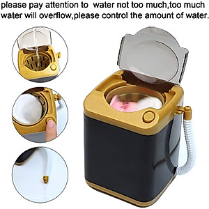 AUEAR, Makeup Brush Sponge Washing Machine Cleaner Device Plastic Automatic Cleaning (Black, Comes with Bucket)